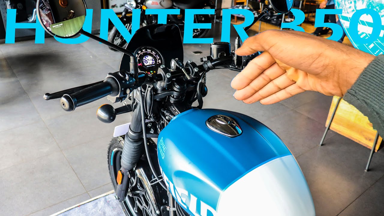 Royal Enfield Hunter 350 Rebel Blue : First Impression & Detailed ...