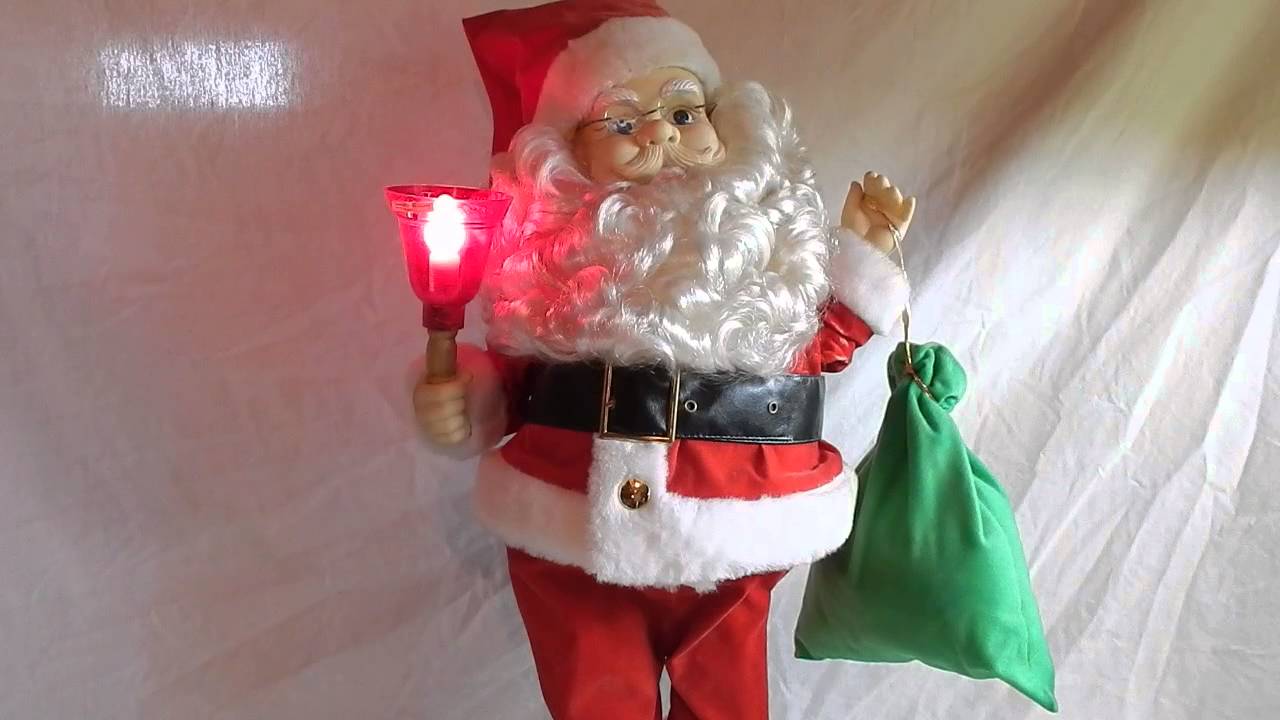 Santa animated Bell Ringer holiday figure - YouTube