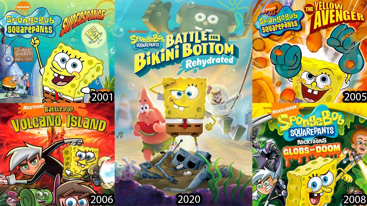 Evolution of SpongeBob Squarepants in Games(2001-2020) #game_evolution ...