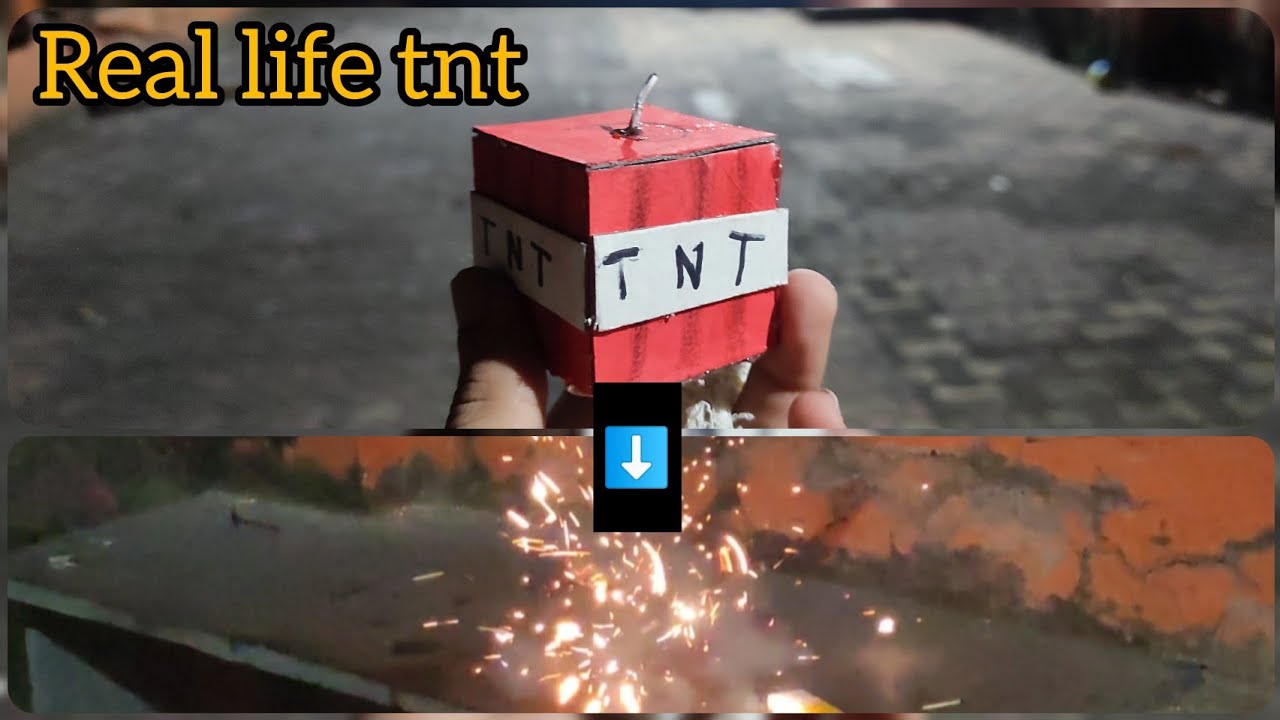 I made minecraft tnt in real life - YouTube