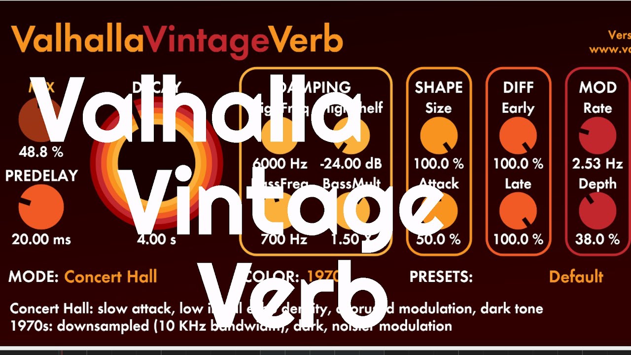 Valhalla Vintage Verb No Talking YouTube valhalla-vintage-verb-no-talking-youtube