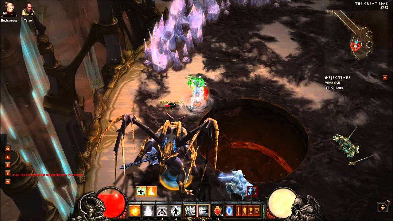 Diablo 3 - SC - Monk Inferno / Act 4 - Dual Wield LOH Build - Izual ...