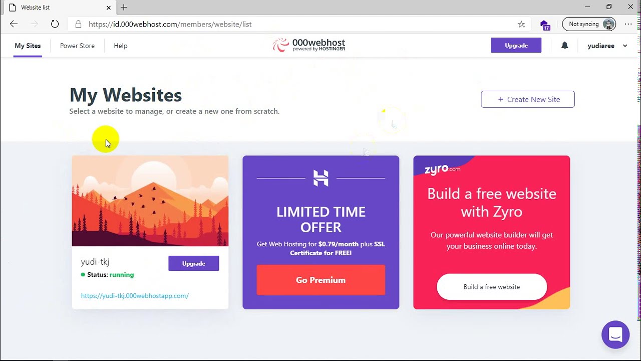 cpanel dan dashboard WP di 000webhost - YouTube