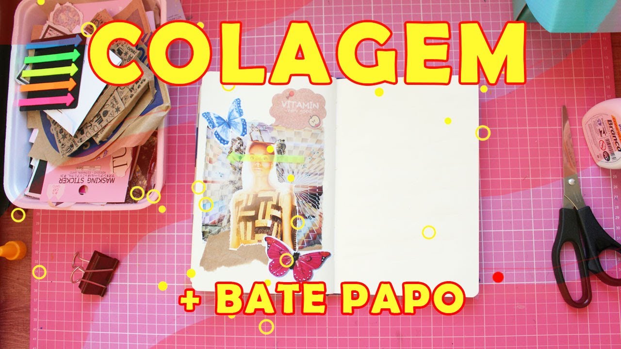 COLAGEM COM RECORTES DE REVISTA - ART JOURNALING - YouTube