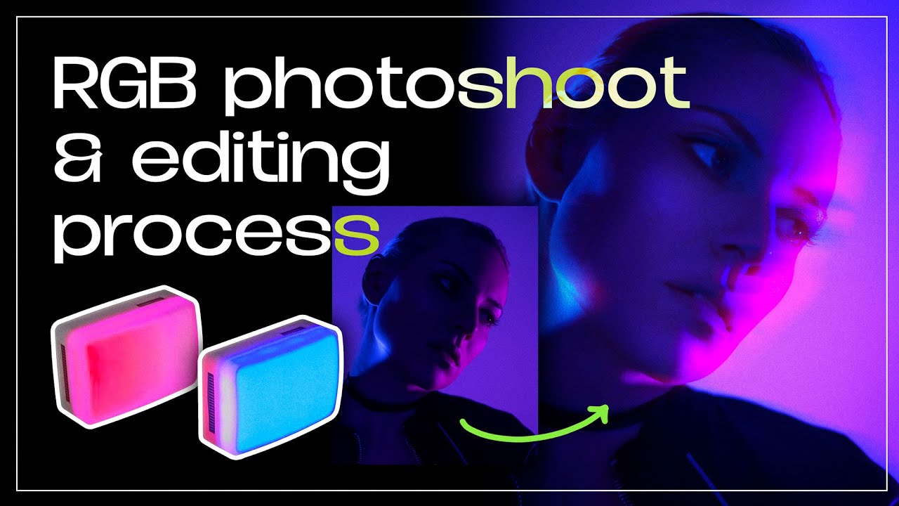 DIY Color Light Photoshoot & Editing Process - YouTube