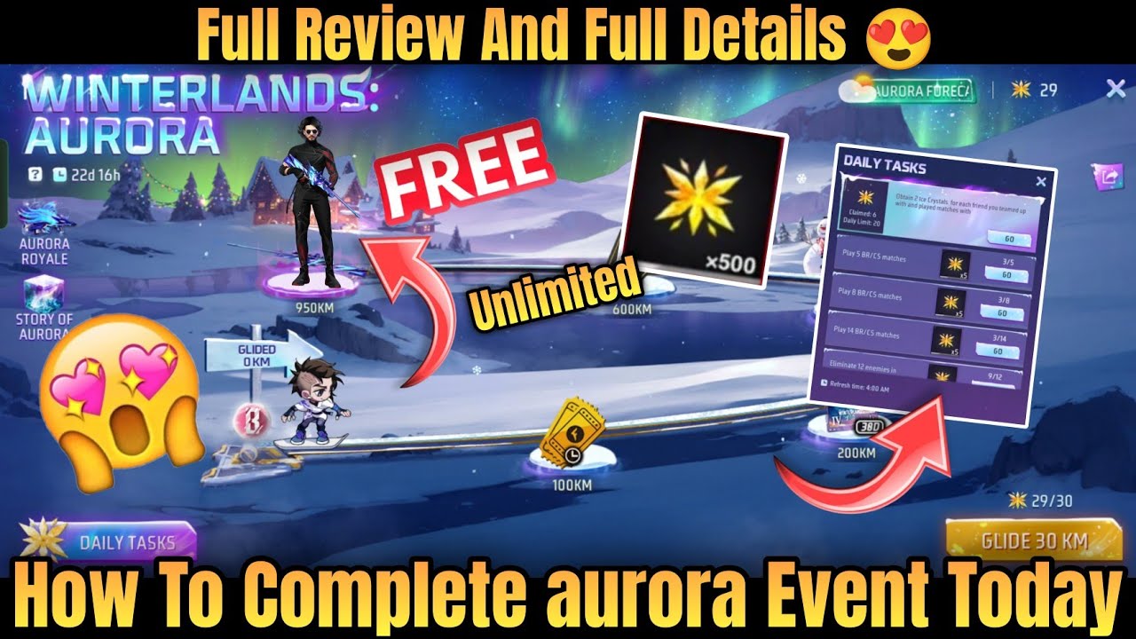 How To Get Ultimate Aurora Token | How To Complete Winterland Aurora Event | FF Aurora Event ...