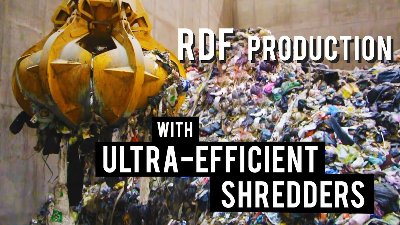 RDF production with ultra-efficient XR-class shredders - YouTube