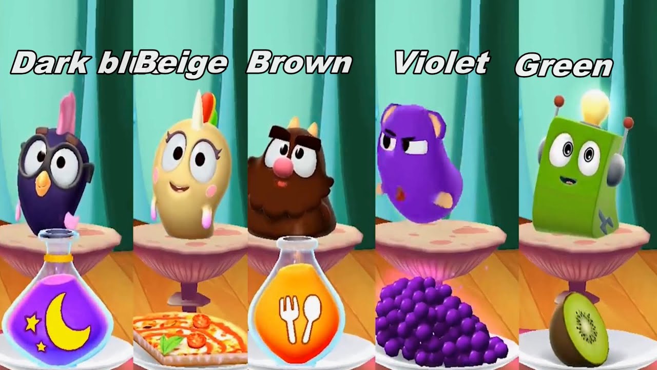 My Talking Tom Learn Colors Sugar vs Dot vsGus vs Squeak vs Flip - YouTube