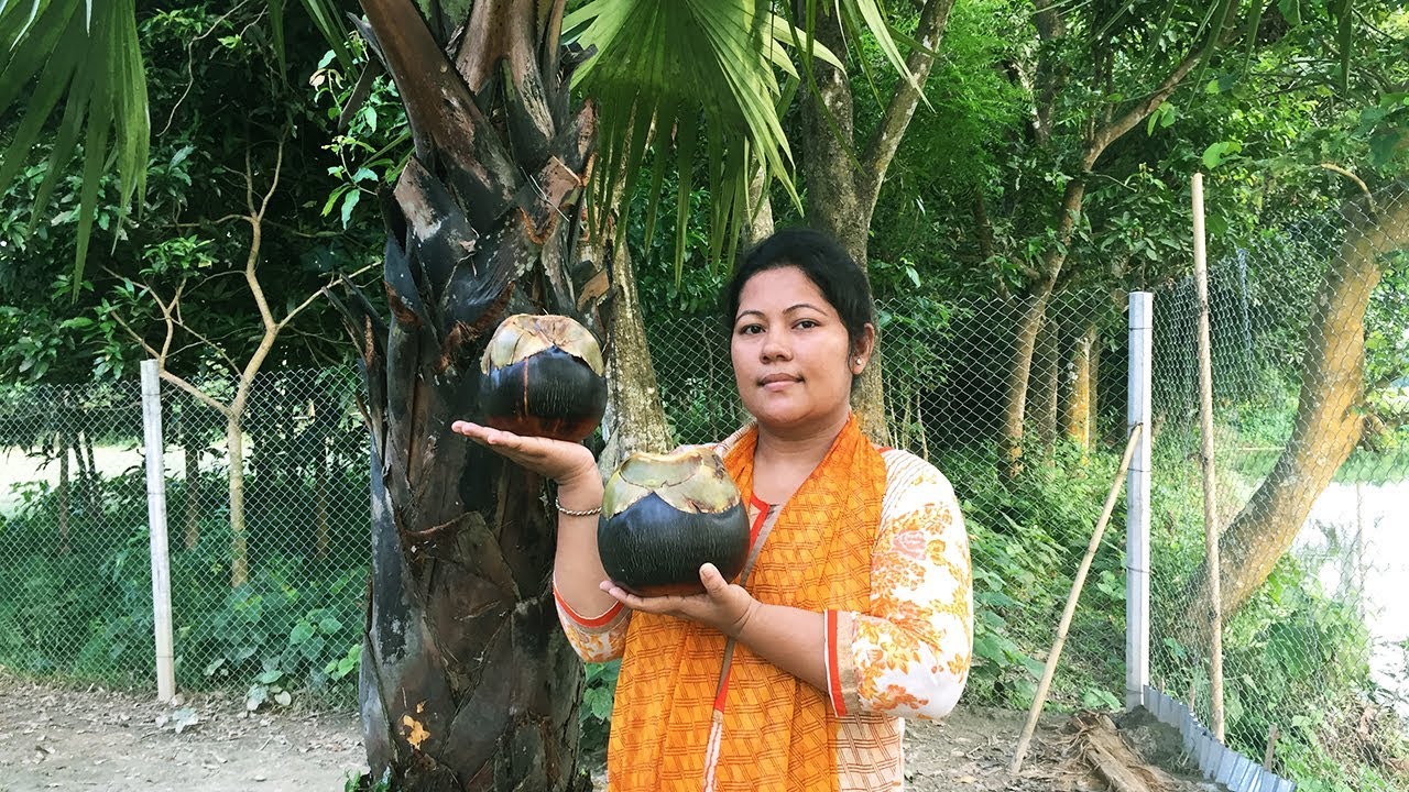 Taler kon pitha। Taler Pitha Recipe। Taler Vapa Pitha। Bangladeshi ...