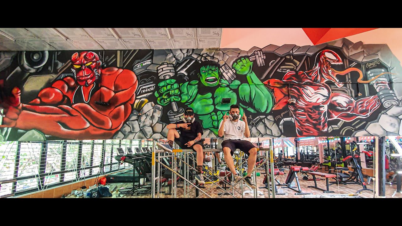 Super Hero Gym Murals 17 Superhero Gym Wall Art Ideas | Wall Art,
