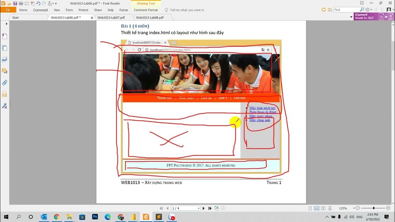 #WEB1013 - Xây dựng trang web - Lab 6 + Lab8.1 - YouTube