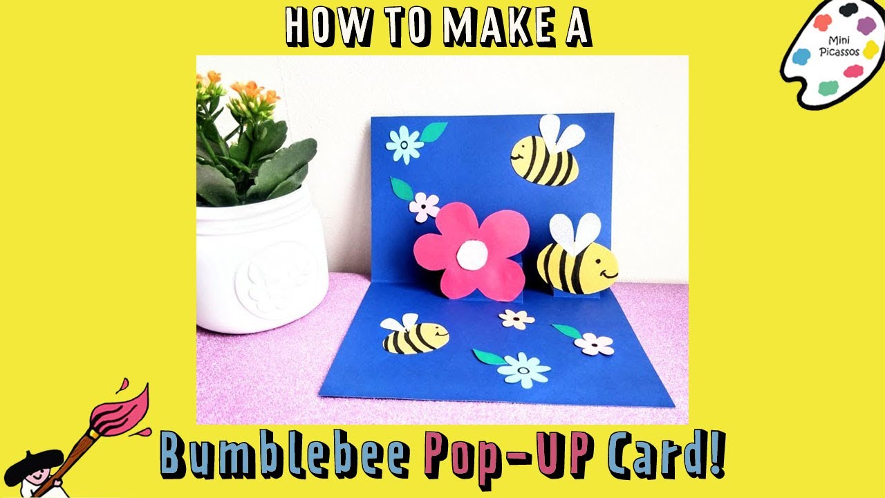 How to make a Pop-Up Bumblebee Card - YouTube
