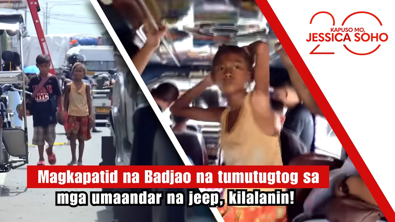 Magkapatid na Badjao na tumutugtog sa mga umaandar na jeep, kilalanin ...
