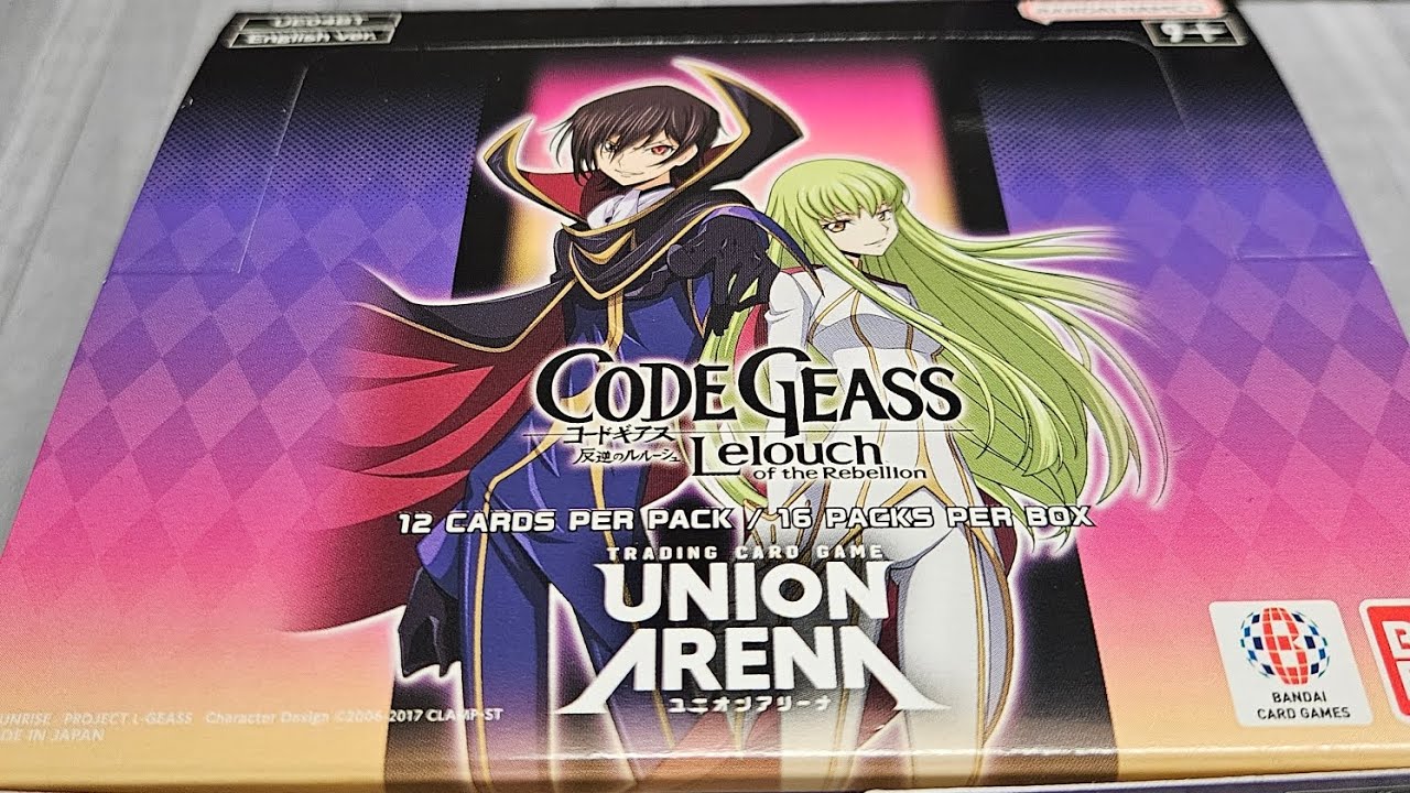 Union Arena Code Geass booster box opening #1 - YouTube