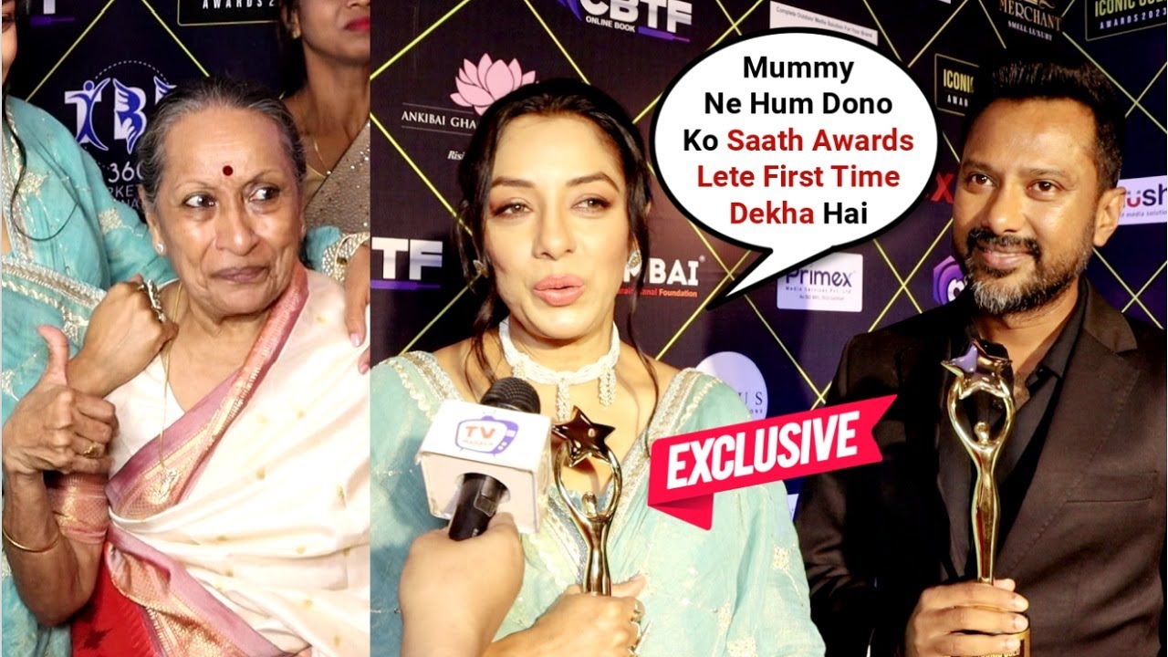 Rupali Ganguly Happy To Get Award With Brother Vijay Ganguly At Iconic ...