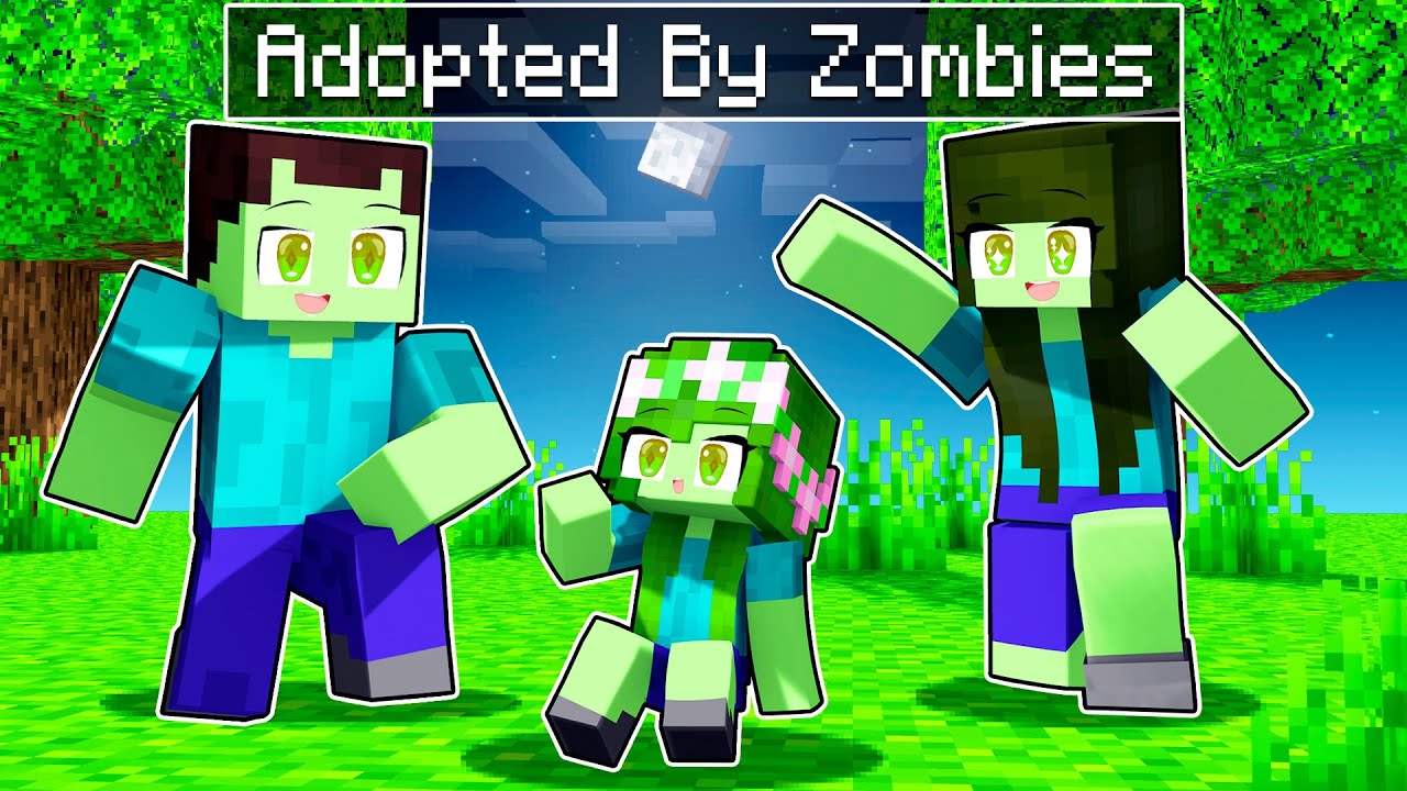 ADOPTED by ZOMBIES in Minecraft - YouTube