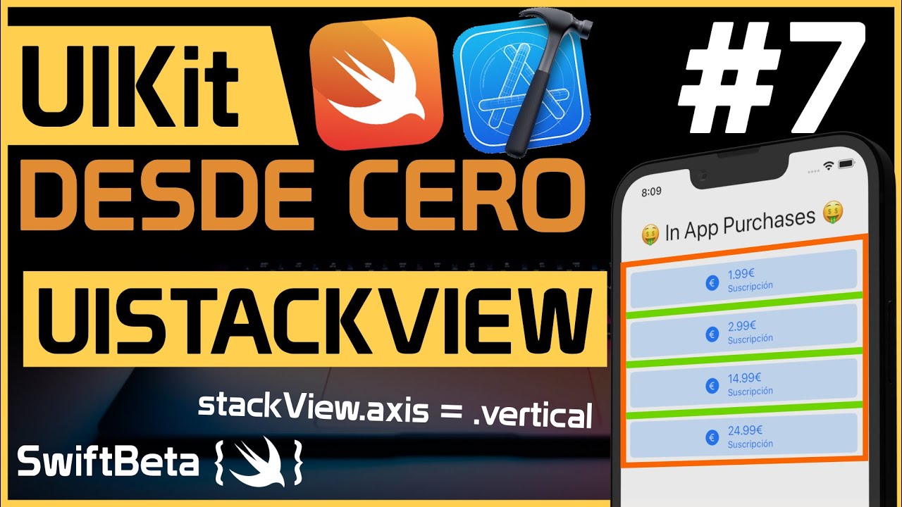 Cómo crear UIStackView por código en UIKit con Swift en Xcode - Curso ...