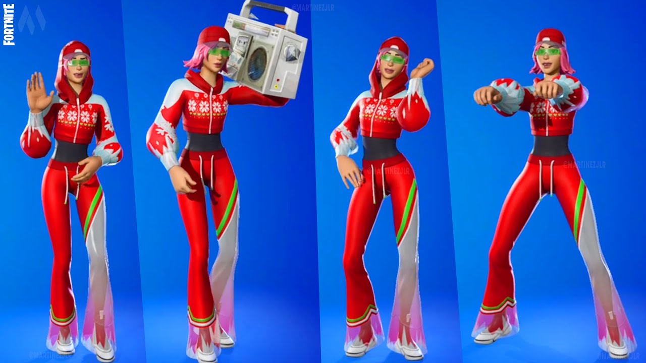 TOP Mejores Bailes Skin ADELINE ÁRTICA Fortnite | Top Emotes & Dances ...