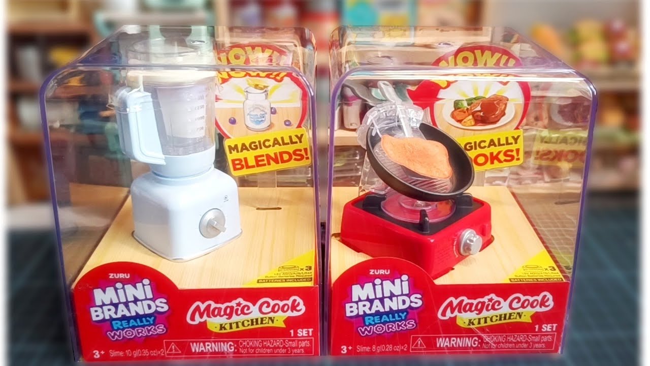 Mini brands Really Work Magic Cook-Blender & Steak pan making ft ...