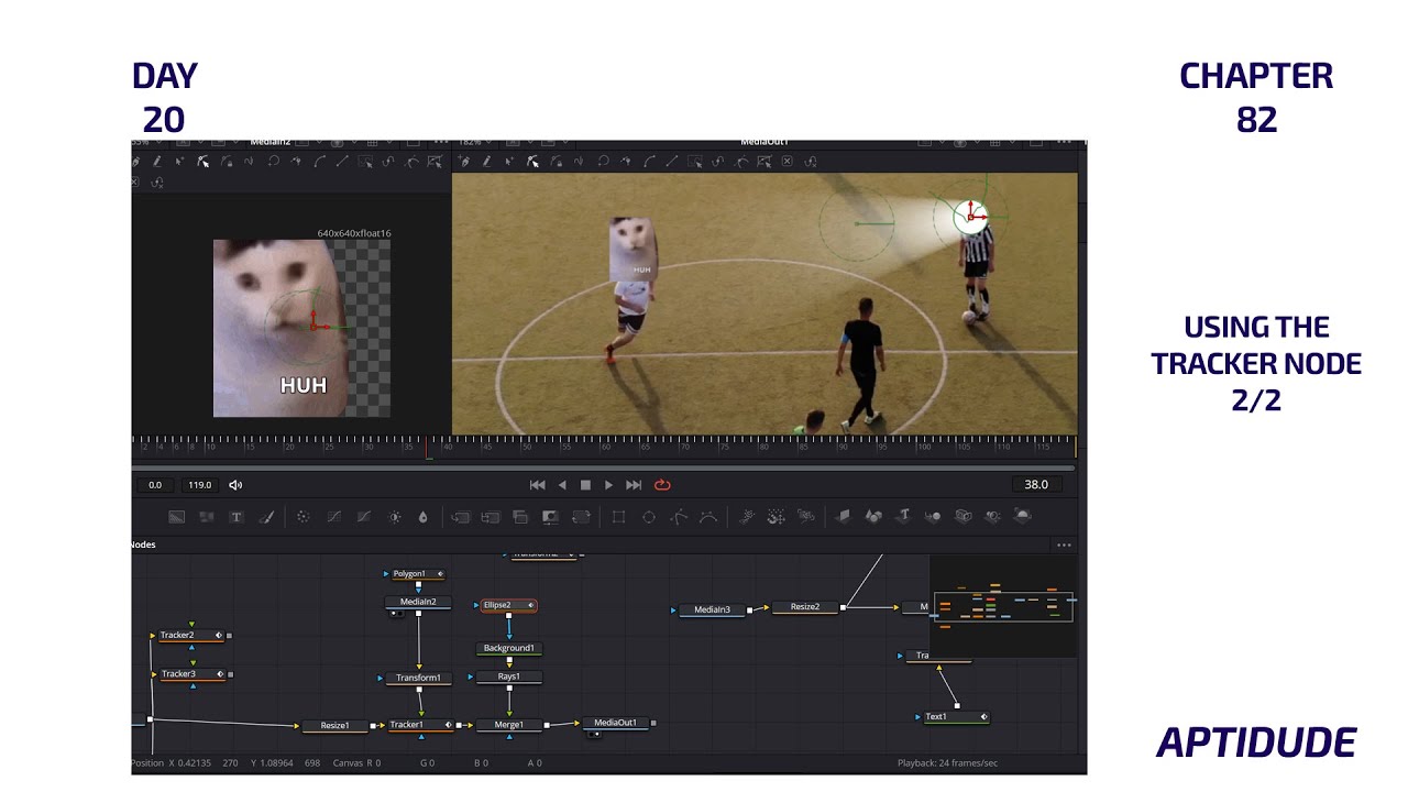 Day 20 - Davinci Resolve Fusion - Using the Tracker Node Pt.2 - YouTube
