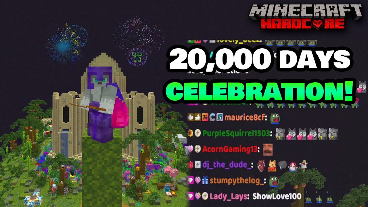 Celebrating 20,000 Days Survived in Hardcore Minecraft! - YouTube