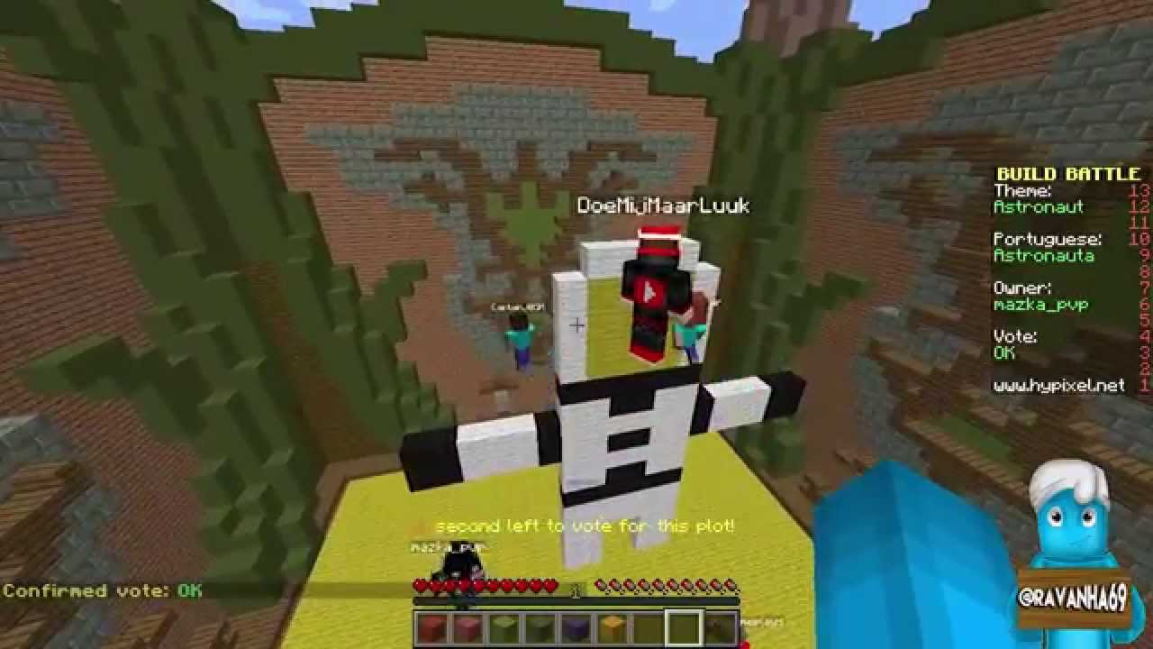 Minecraft › ASTRONAUTA COM DENGUE (Build Battle) - YouTube