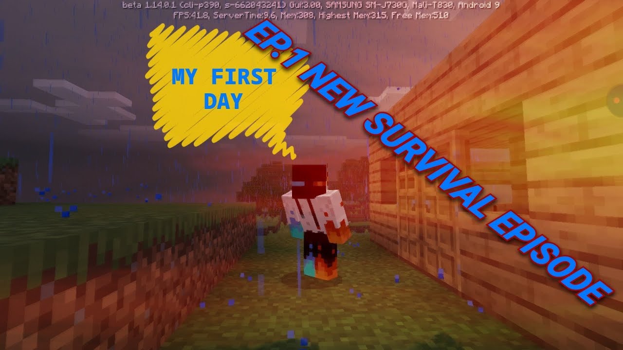 MY FIRST DAY | MINECRAFT PE EPISODE 1 (V2) - YouTube