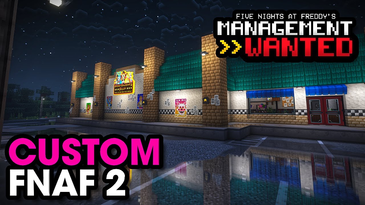 FNAF 2 CUSTOM Pizzeria TOUR | Minecraft MANAGEMENT WANTED Mod [DOWNLOAD IN DESC} - YouTube