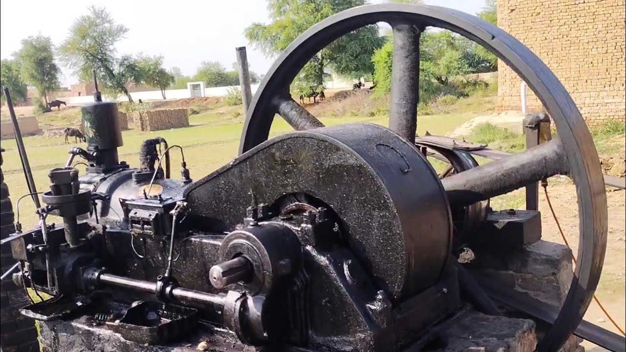 Desi Engine Power Start UP Amazing Starting ll Diesel Ruston Engine ll ...