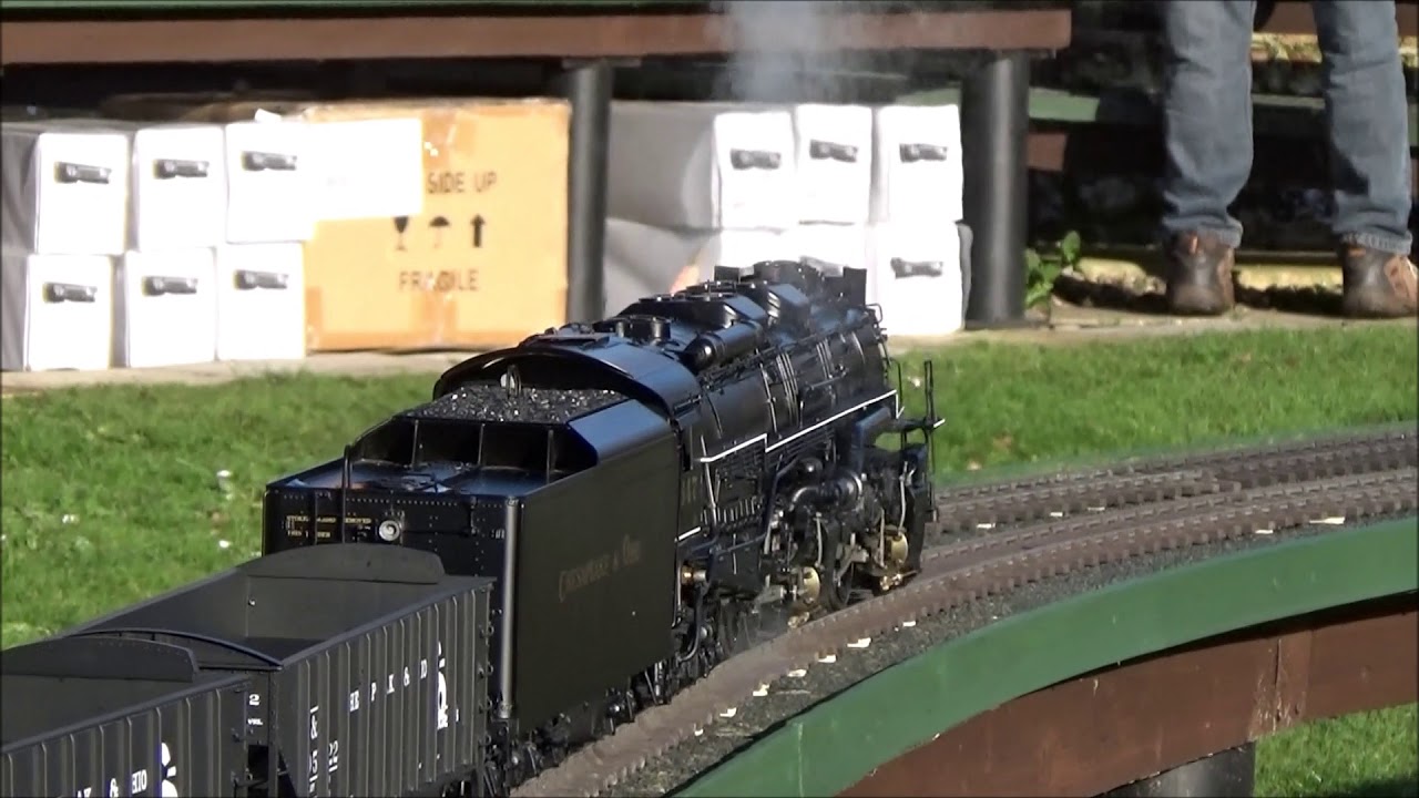 The Mighty Chesapeake & Ohio H8 Allegheny Live Steam with lots of steam ...