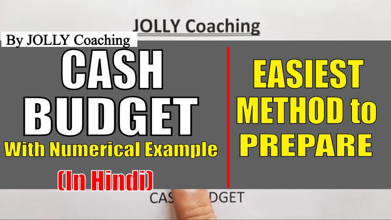 Easiest Method To Prepare Cash Budget Management Accounting Easiest Method To Prepare Cash Budget Management Accounting