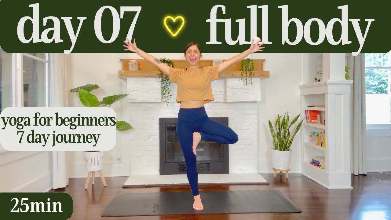 Strong Full Body Flow - Day 7 Beginner Yoga - YouTube