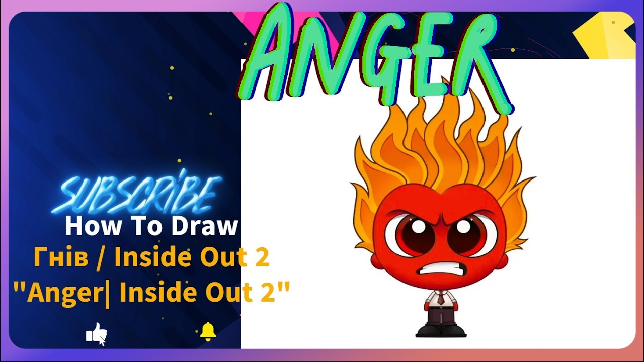 Draw Anger from Inside Out 2 | Step-by-Step Tutorial 🎨🔥 - YouTube