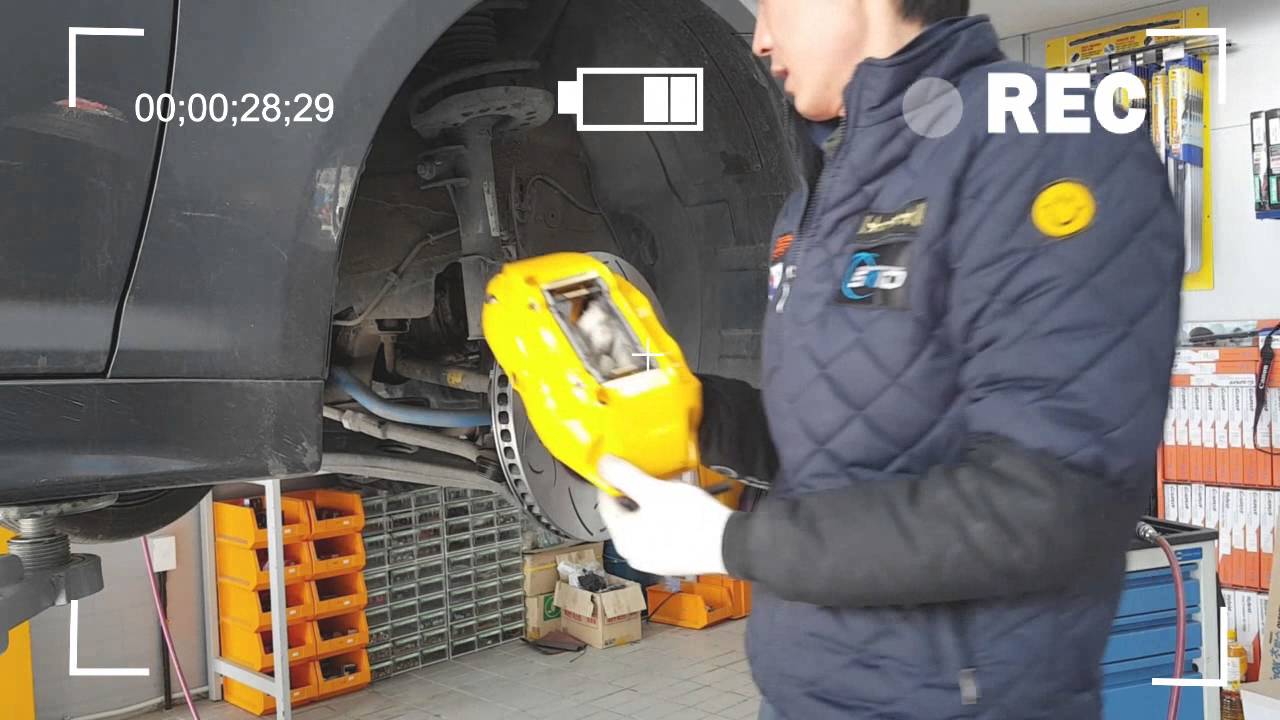 [SKID] K5 REBS 만도4P 355mm 브레이크튜닝 작업!! - YouTube