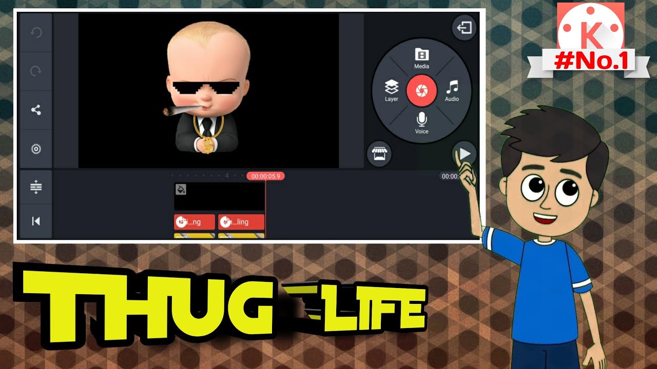 How to animate thug life || animation in kinemaster - YouTube