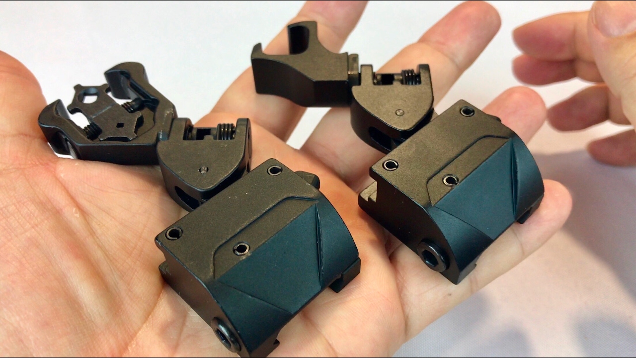 Diamondhead-style D-45 45 Degree Offset Backup Iron Sights Review - YouTube