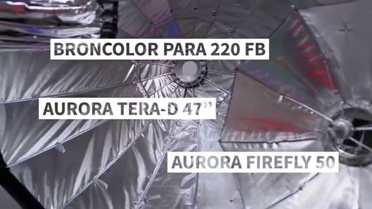 [리뷰용 재질비교] aurora Tera D-47" / broncolor Para 220 FB / aurora Firefly 50 - YouTube