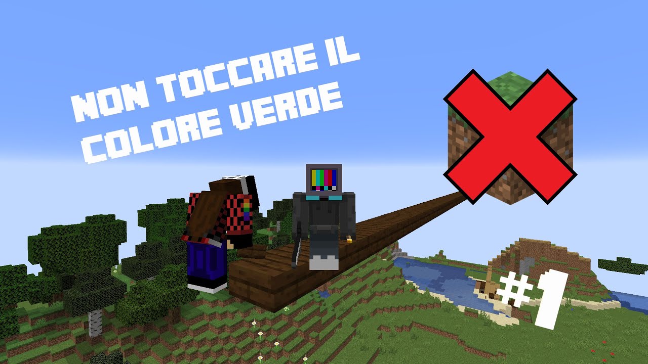 NON POSSO TOCCARE IL COLORE VERDE SU MINECRAFT! | Minecraft ITA #1 ...