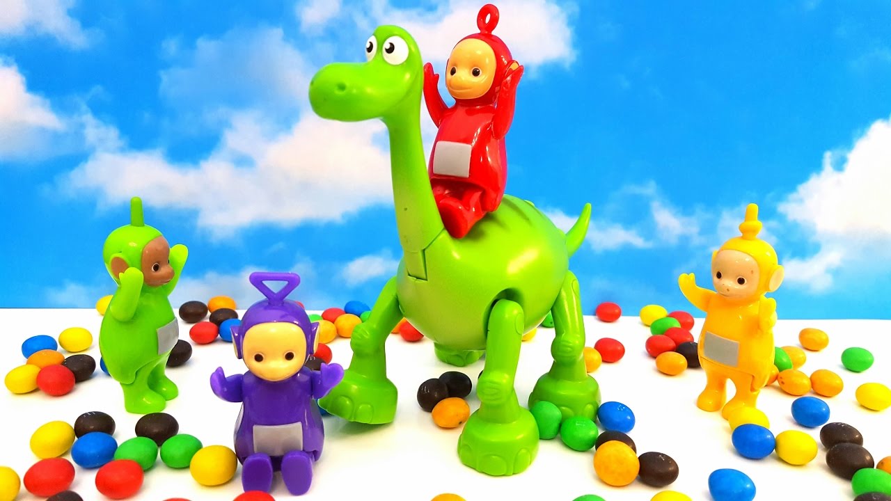 TELETUBBIES toys and Fun with Dinosaur. Friendly Video for Kids - YouTube