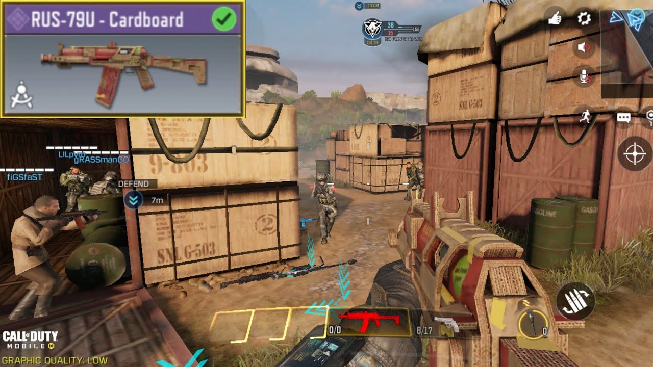 RUS-79U - Cardboard GAMEPLAY IN COD MOBILE - YouTube