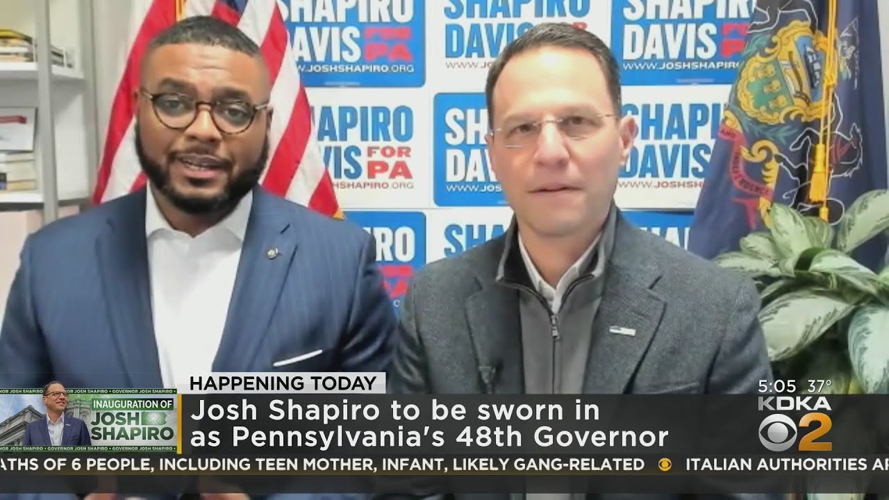 Josh Shapiro to be sworn in as Pennsylvania's 48th Governor - YouTube