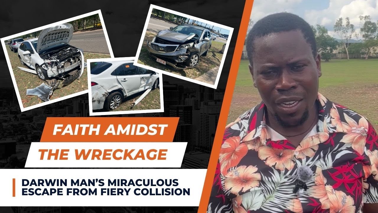 Faith Amidst the Wreckage: Darwin Man’s Miraculous Escape from Fiery Collision - YouTube