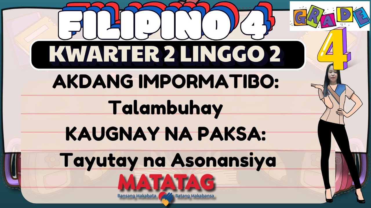 GRADE 4 FILIPINO 4 QUARTER 2 WEEK 2 //AKDANG IMPORMATIBO:TALAMBUHAY ...