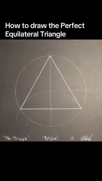How to draw the Perfect Equilateral Triangle #natureofflowers #asmr ...