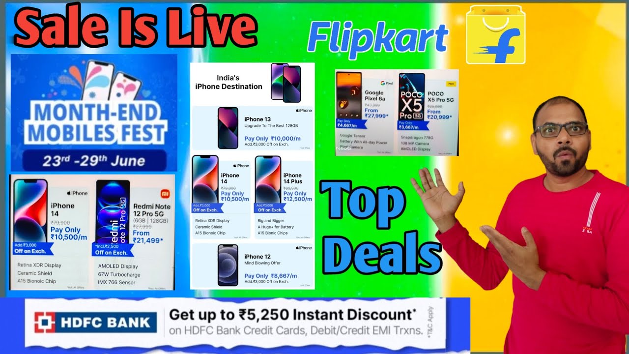 Flipkart month End Mobile Fest Sale Best Smartphone deals iphone Price ...