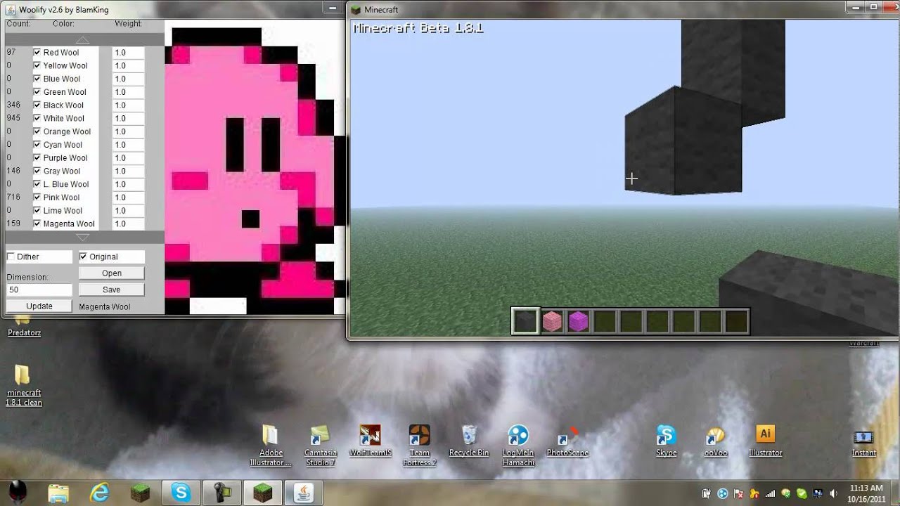 Minecraft How to make Kirby - YouTube