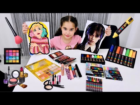 WEDNESDAY ve ENİD MAKYAJ YAPTIK !! KİM KAZANDI ??