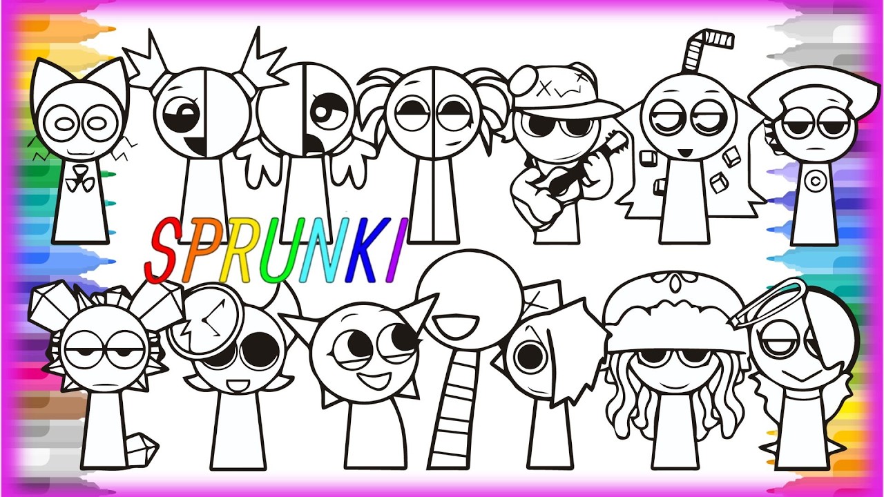 Sprunki OC, Retake & Pyramixed Coloring Pages / Sprunki Song 🎵 / How To ...