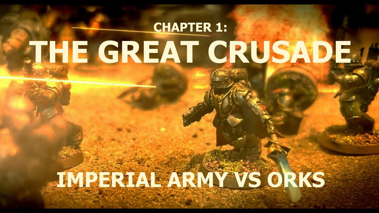 The Great Crusade - Orks vs Imperial Army - Animated Battle - YouTube