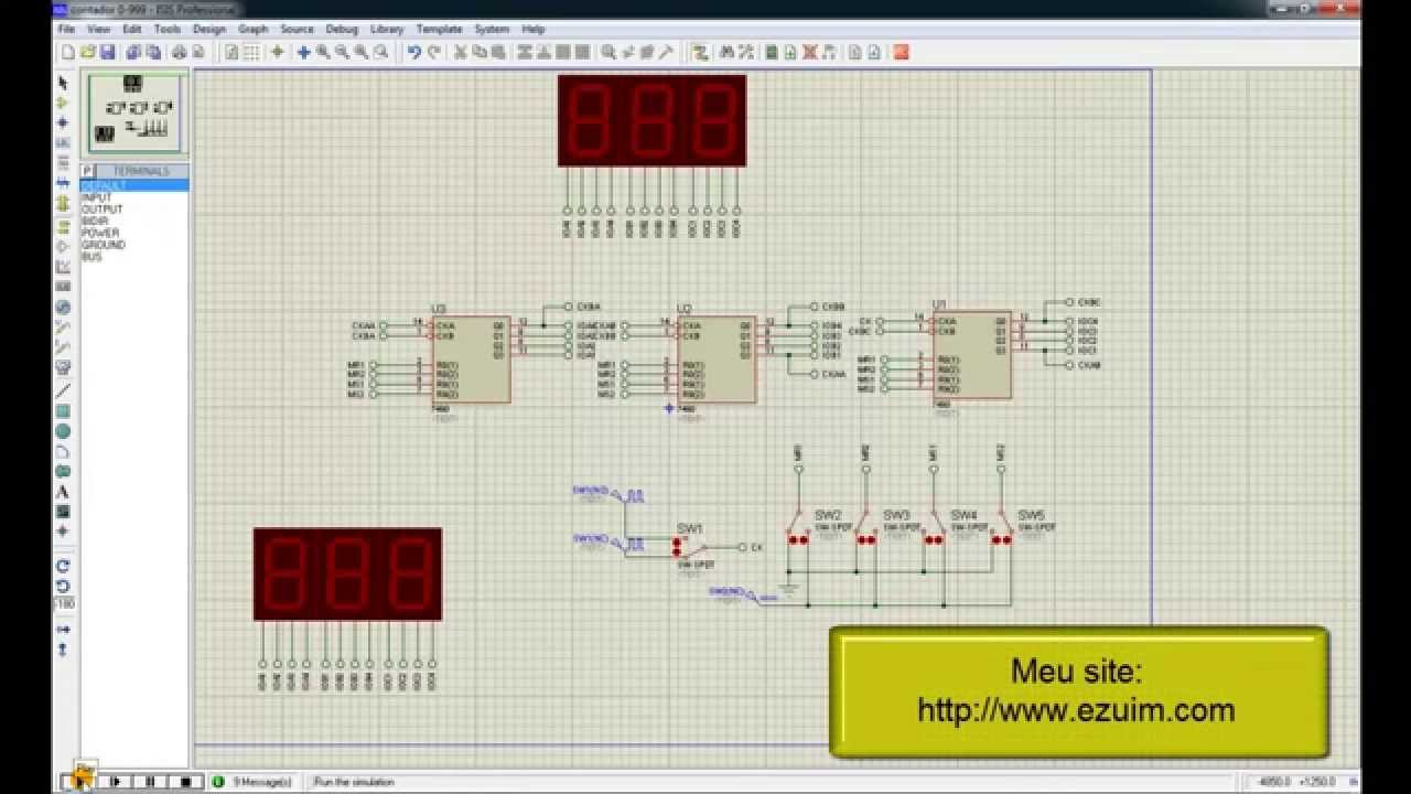 Proteus ISIS Uso da ferramenta Terminals Mode - YouTube